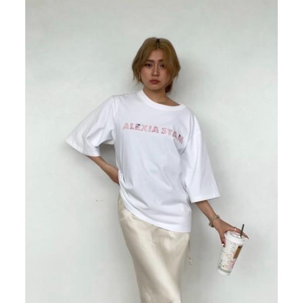 ZOZO問い合わせ番号:92840901ショップ:ALEXIA STAM，アリシアスタンブランド:ALEXIA STAM，アリシアスタン，FLAG by ALEXIA STAM，フラッグバイアリシアスタン商品名:Floral Logo Te...