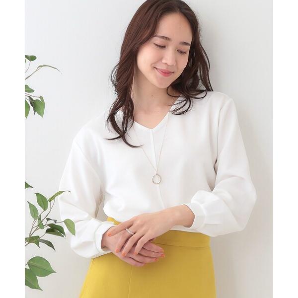 『タイムセール実施中』ZOZO問い合わせ番号:92908411ショップ:SHOO・LA・RUE，シューラルーブランド:DRESKIP，ドレスキップ商品名:【S-LL/2点セット】大人の上品シルエット アクセ付き Vネックトップスカテゴリ:ト...