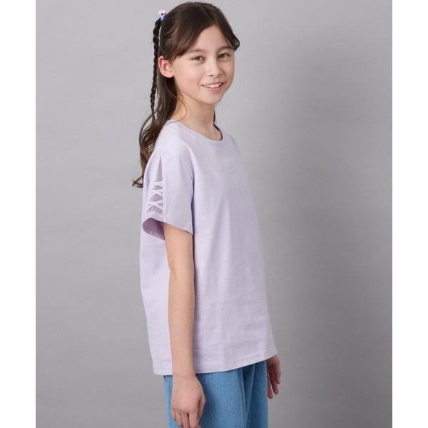 『セール実施中』ZOZO問い合わせ番号:92940293ショップ:a.v.v，アー・ヴェ・ヴェブランド:a.v.v，アーヴェヴェ商品名:【毛玉になりにくい/安心の綿100％】[100-130]ソデレースアップＴシャツカテゴリ:トップス&gt...