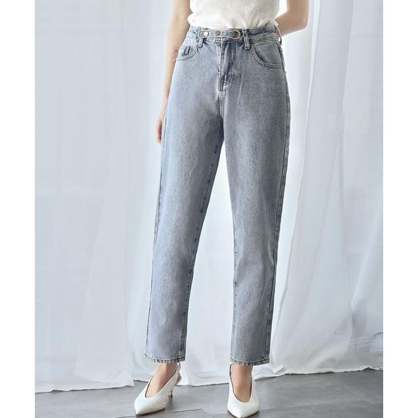 『タイムセール実施中』ZOZO問い合わせ番号:92941200ショップ:RIVER FIELD &amp; Co.，リバーフィールド　アンド　コーブランド:Ampirula，アンピルーラ商品名:ハイウエストテーパードデニムパンツカテゴリ:パ...