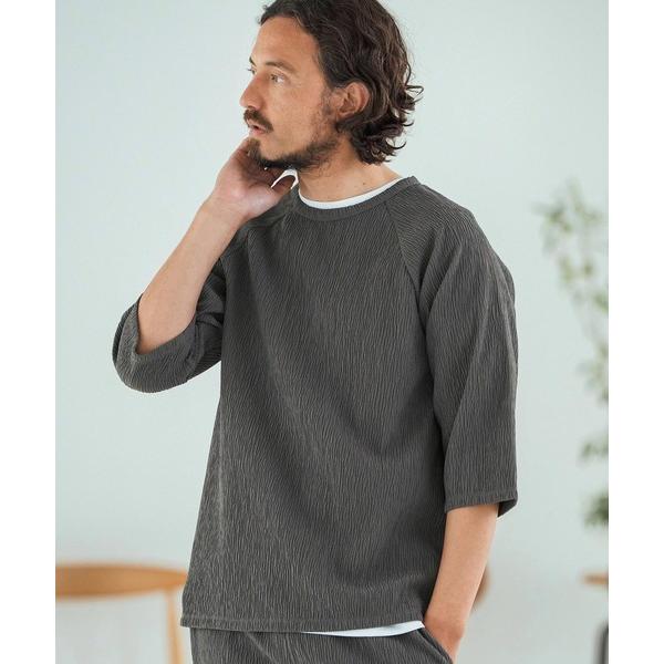 ZOZO問い合わせ番号:92941358ショップ:CMB by CAMBIO，シーエムビー バイ カンビオブランド:Magine，マージン商品名:mt9599-Textured Jacquard Fabric Raglan Sleeve T...