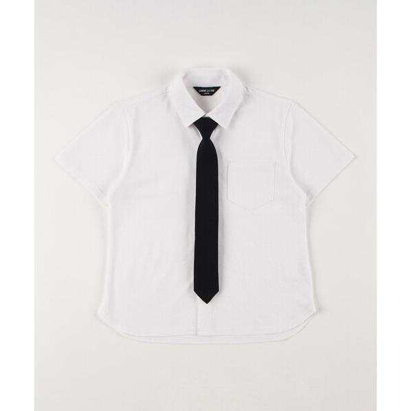 『タイムセール実施中』ZOZO問い合わせ番号:92943599ショップ:COMME CA ISM，コムサイズムブランド:COMME CA ISM，コムサイズム商品名:ネクタイ付き 半袖シャツ (100-130cm)カテゴリ:トップス>...