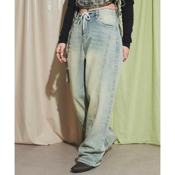 『タイムセール実施中』ZOZO問い合わせ番号:92943696ショップ:WEGO，ウィゴーブランド:DISPARK，ディスパーク，WEGO，ウィゴー商品名:DISPARK/ウォッシュストリングデニムカテゴリ:パンツ>デニムパンツブラン...