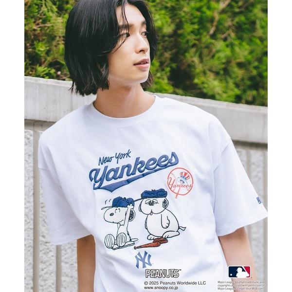 『タイムセール実施中』ZOZO問い合わせ番号:92975007ショップ:UNIIT，ユニットブランド:MLB，メジャーリーグベースボール，UNIIT，ユニット商品名:【PEANUTS×MLB】オリジナルデザイン Ｔシャツ ヤンキース ドジャ...