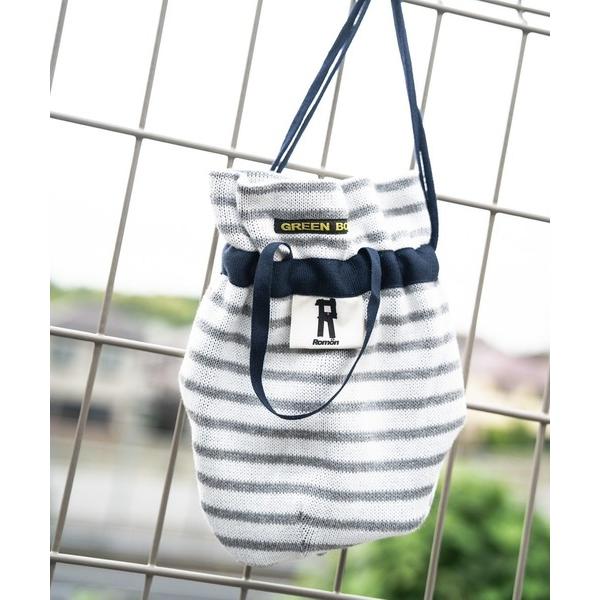 ZOZO問い合わせ番号:92976363ショップ:GREEN BOWL，グリーンボウルブランド:Romon，ロマン，GREEN BOWL，グリーンボウル商品名:Romon Border Pattern Drawstring Mini Bag...