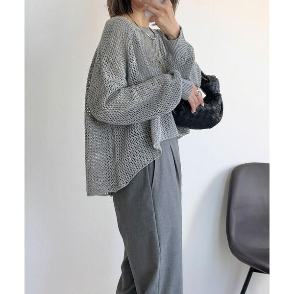 『タイムセール実施中』ZOZO問い合わせ番号:92977298ショップ:Chaco closet，チャコクローゼットブランド:NOAHL，ノアル商品名:【NOAHL】フィッシュテールメッシュニットトップスカテゴリ:トップス>ニット/セ...