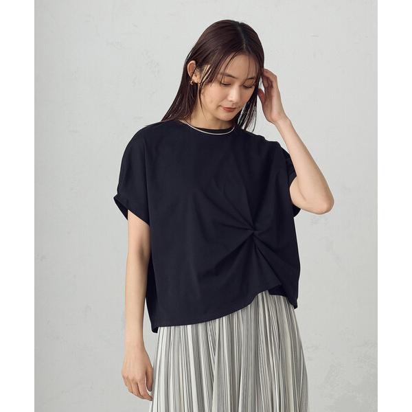 ZOZO問い合わせ番号:92977849ショップ:COMME CA ISM，コムサイズムブランド:COMME CA ISM，コムサイズム商品名:【接触冷感】ツイストタックＴシャツカテゴリ:トップス>Tシャツ/カットソーブランド品番:1...
