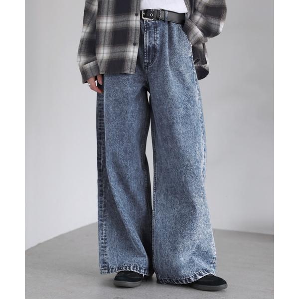 ZOZO問い合わせ番号:93010818ショップ:ASTRONOMY，アストロノミーブランド:ROCHEM，ローシェン商品名:12ozヴィンテージ加工/ケミカルウォッシュワイドデニムパンツカテゴリ:パンツ>デニムパンツブランド品番:r...