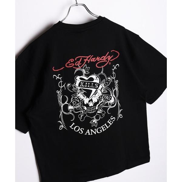 『タイムセール実施中』ZOZO問い合わせ番号:93011089ショップ:WESTSEA，ウエストシーブランド:Ed Hardy，エドハーディー，WESTSEA，ウエストシー商品名:EdHardy 半袖プリントＴシャツ ラブキル柄カテゴリ:ト...