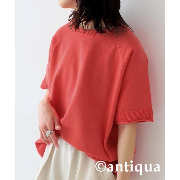 ZOZO問い合わせ番号:93013960ショップ:antiqua，アンティカブランド:antiqua，アンティカ商品名:ラグランニットトップスカテゴリ:トップス>ニット/セーターブランド品番:PN-00560素材:綿72%　ポリエステ...