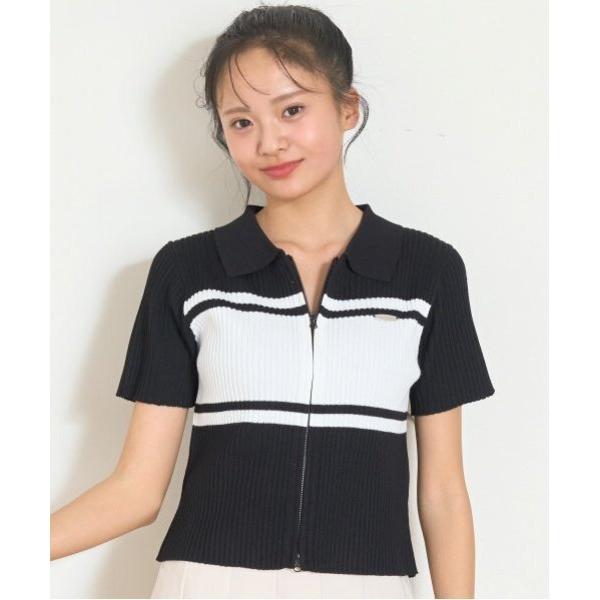 『セール実施中』ZOZO問い合わせ番号:93045638ショップ:NARUMIYA ONLINE，ナルミヤ オンラインブランド:LOVETOXIC，ラブトキシック商品名:【アラエル】半袖ジップニットカテゴリ:トップス>ニット/セーター...