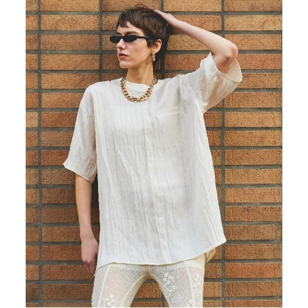 ZOZO問い合わせ番号:93048176ショップ:MAISON SPECIAL，メゾン スペシャルブランド:MAISON SPECIAL，メゾンスペシャル商品名:Half Sleeve Satin Tunic/ハーフスリーブサテンチュニック...