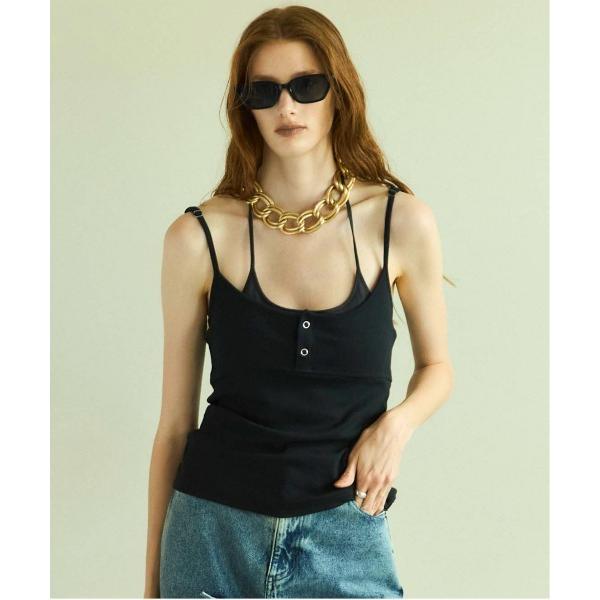 ZOZO問い合わせ番号:93048203ショップ:MAISON SPECIAL，メゾン スペシャルブランド:MAISON SPECIAL，メゾンスペシャル商品名:Henley Neck Layered Camisole/ヘンリーネックレイヤ...