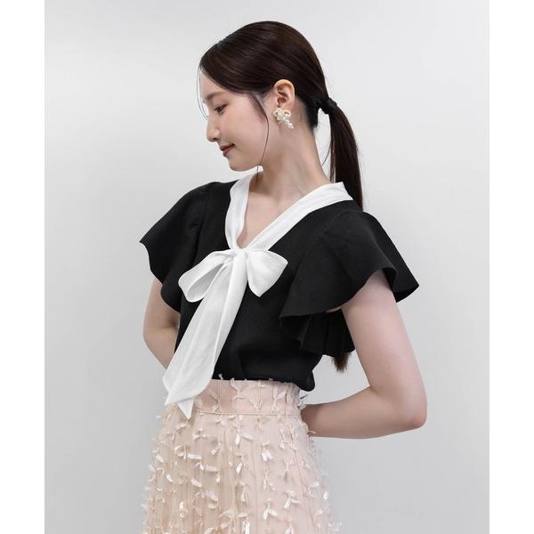 『セール実施中』ZOZO問い合わせ番号:93048893ショップ:RANDA，ランダブランド:RANDA，ランダ商品名:ボウタイリボンニットトップスカテゴリ:トップス>ニット/セーターブランド品番:BT35297素材:（表地）レーヨン...