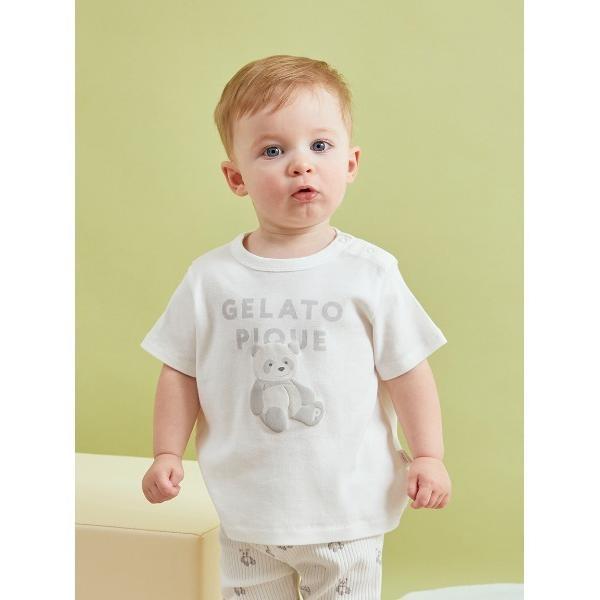 ZOZO問い合わせ番号:93048962ショップ:gelato pique，ジェラート　ピケブランド:gelato pique，ジェラートピケ商品名:【BABY】ぬいぐるみワンポイントTシャツカテゴリ:ルームウェア>ルームウェア/パジ...