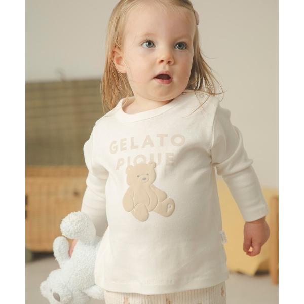 ZOZO問い合わせ番号:93048963ショップ:gelato pique，ジェラート　ピケブランド:gelato pique，ジェラートピケ商品名:【BABY】ぬいぐるみワンポイントロンTカテゴリ:ルームウェア>ルームウェア/パジャ...