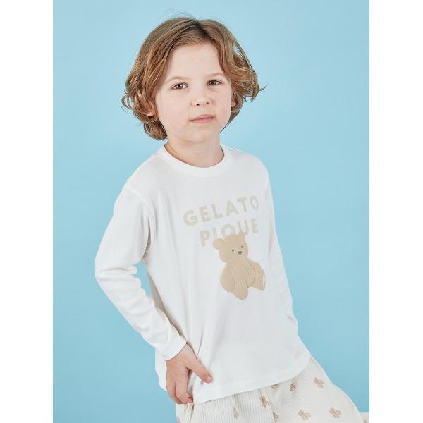 ZOZO問い合わせ番号:93049045ショップ:gelato pique，ジェラート　ピケブランド:gelato pique，ジェラートピケ商品名:【KIDS】ぬいぐるみワンポイントロンTカテゴリ:ルームウェア>ルームウェア/パジャ...
