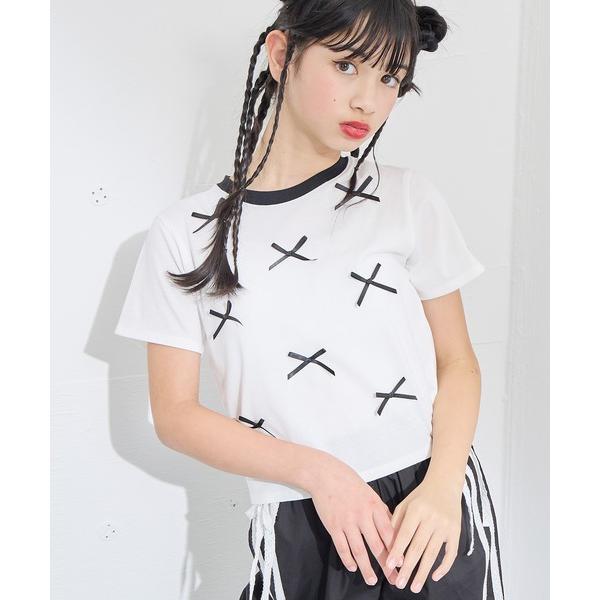 ZOZO問い合わせ番号:93080361ショップ:cross marche，クロスマルシェブランド:BISKEE，ビスキー商品名:ミニリボン付きTシャツ/カットソーカテゴリ:トップス>Tシャツ/カットソーブランド品番:212575素材...