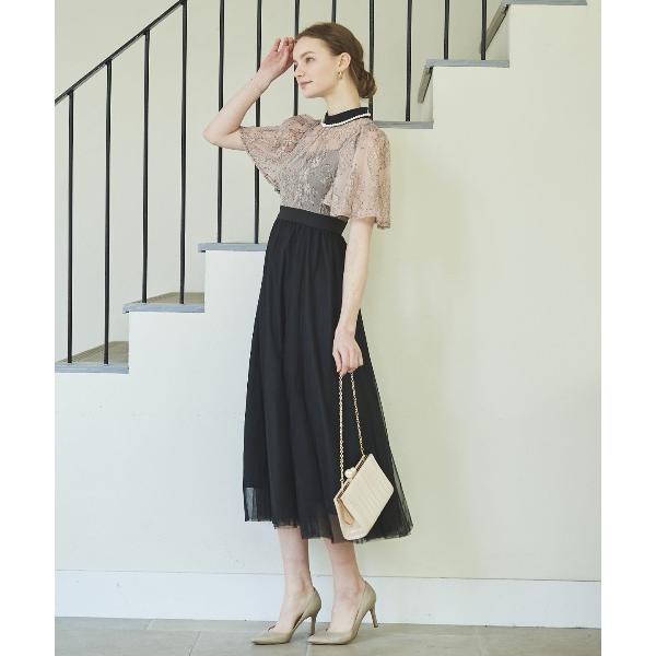 『セール実施中』ZOZO問い合わせ番号:93080603ショップ:AND COUTURE，アンドクチュールブランド:AND COUTURE，アンドクチュール商品名:コードチュール刺しゅうフレアドレスカテゴリ:ワンピース/ドレス>ドレス...