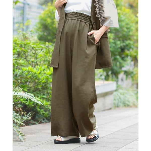 『タイムセール実施中』ZOZO問い合わせ番号:93081002ショップ:LEPSIM，レプシィムブランド:LEPSIM，レプシィム商品名:【産前・産後対応】《リネンライクシリーズ》マタニティ／ギャザーワイドパンツ　290897カテゴリ:ママ...