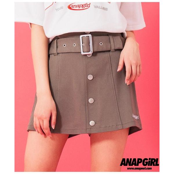 『タイムセール実施中』ZOZO問い合わせ番号:93112910ショップ:ANAP，アナップブランド:ANAP GiRL，アナップガール商品名:ストレッチツイル ベルト付 スカパンカテゴリ:スカート>スカートブランド品番:911-763...