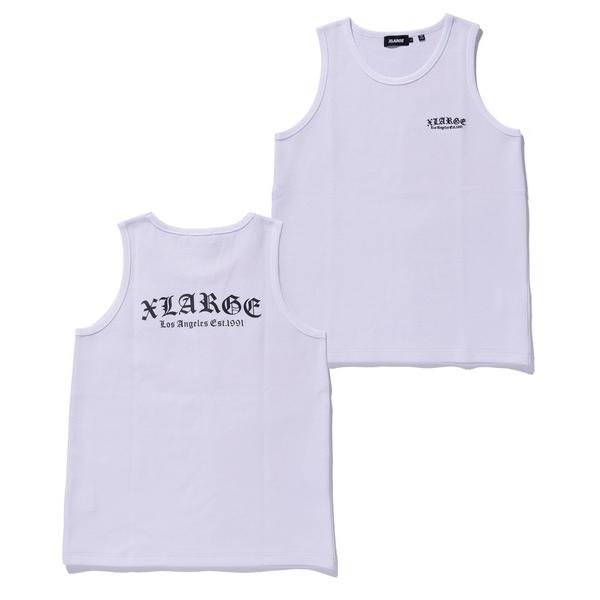 『セール実施中』ZOZO問い合わせ番号:93113279ショップ:XLARGE，エクストララージブランド:XLARGE，エクストララージ商品名:OLD ENGLISH WAFFLE TANK TOPカテゴリ:トップス>Tシャツ/カット...