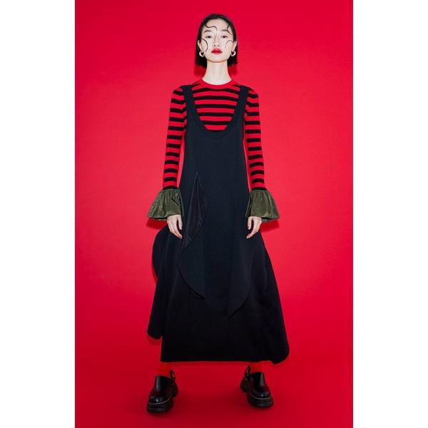 『セール実施中』ZOZO問い合わせ番号:93114389ショップ:OMMO，オーエムエムオーブランド:OMMO，オーエムエムオー商品名:CIRCLE LAYERED DOCKING KNIT OPカテゴリ:ワンピース/ドレス>ワンピー...