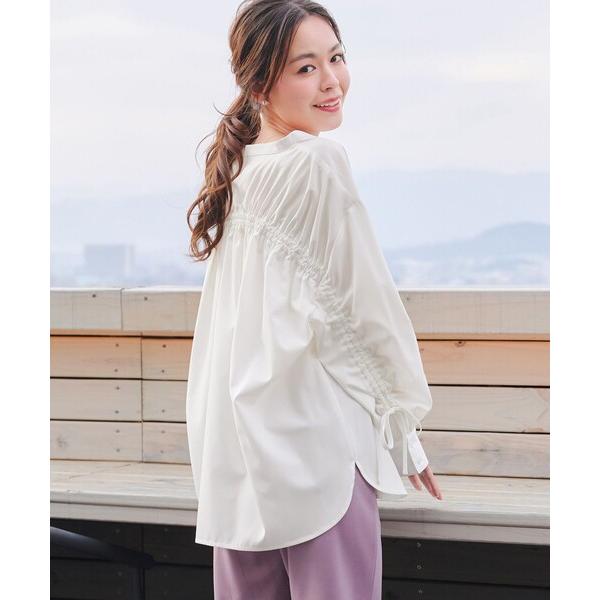 『セール実施中』ZOZO問い合わせ番号:93114720ショップ:Tiaclasse，ティアクラッセブランド:Tiaclasse，ティアクラッセ商品名:ドロストギャザー袖シャツチュニックカテゴリ:トップス>シャツ/ブラウスブランド品番...