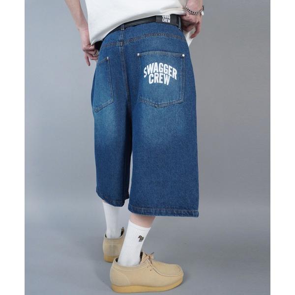 『タイムセール実施中』ZOZO問い合わせ番号:93115166ショップ:SPINNS，スピンズブランド:SWAGGER，スワッガー，SPINNS，スピンズ商品名:【SWAGGER CREW/スワッガークルー】デニムハーフパンツ/ジョーツデニ...