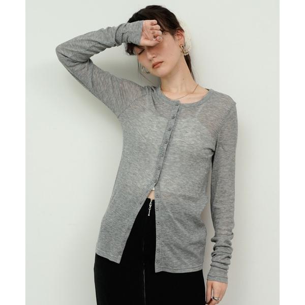 ZOZO問い合わせ番号:93116329ショップ:Auntie Rosa，アンティローザブランド:Lutim by u，ルチバイユー商品名:Sheer rib slimfit cd / シアーリブスリムフィットカーディガンカテゴリ:トップス...