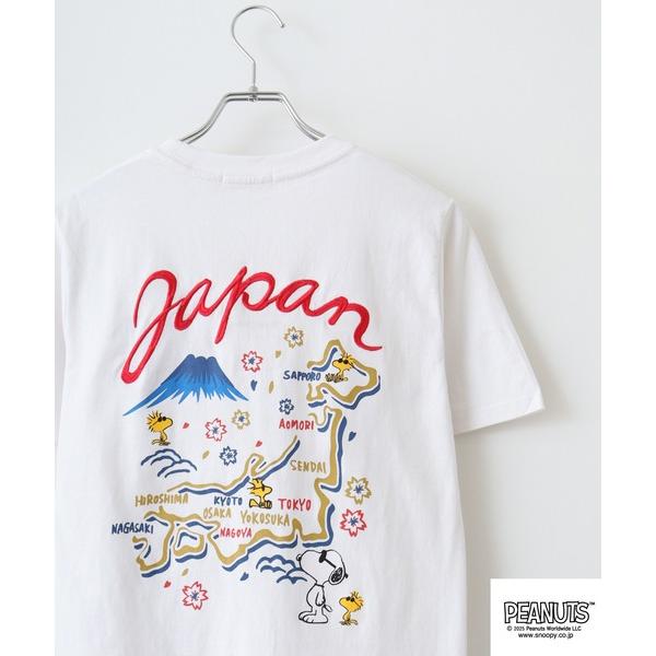 ZOZO問い合わせ番号:93150303ショップ:FUNALIVE，ファンアライブブランド:PEANUTS，ピーナッツ，FUNALIVE，ファンアライブ商品名:PEANUTS スカジャン風刺繍＆プリント天竺半袖Tシャツカテゴリ:トップス&g...