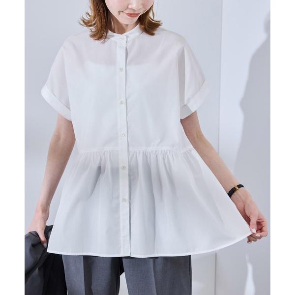 ZOZO問い合わせ番号:93183423ショップ:ROPE' PICNIC，ロぺピクニックブランド:ROPE' PICNIC，ロペピクニック商品名:【UV対応・防シワ】フレンチペプラムシャツカテゴリ:トップス>シャツ/ブラウスブランド...