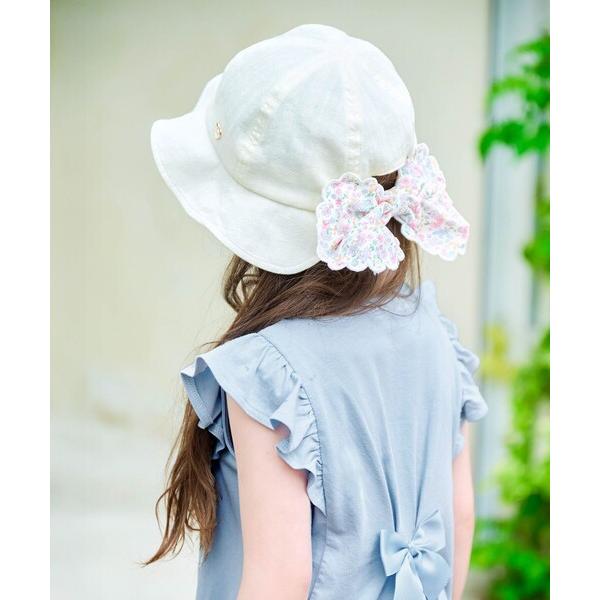『セール実施中』ZOZO問い合わせ番号:93183855ショップ:ANY，エニィブランド:ANY，エニィ商品名:【日よけ付き】リボンハットカテゴリ:帽子>ハットブランド品番:HTZ3GM0403素材:エクリュ：[本体]綿:60%，レー...