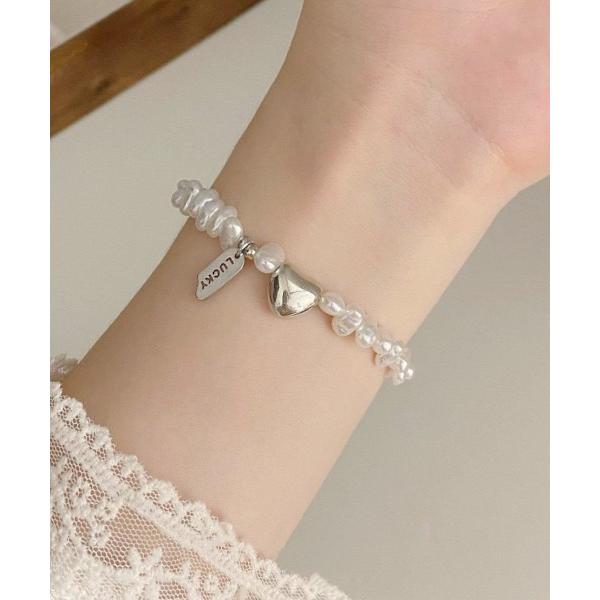 『セール実施中』ZOZO問い合わせ番号:93184576ショップ:BAG IN THE DAY，バッグインザデイブランド:B.I.D.，ビーアイディー商品名:《プレートハートブレスアクリルパール（MA/EK286）カテゴリ:アクセサリー&g...