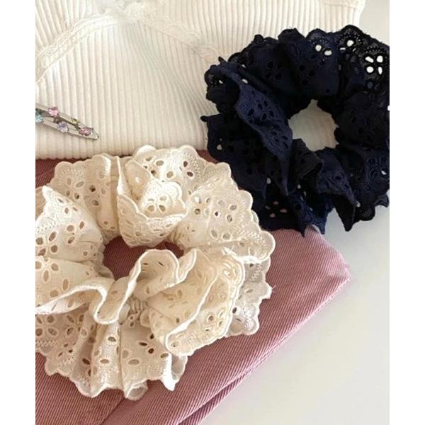 『セール実施中』ZOZO問い合わせ番号:93185288ショップ:RiNc，リンクブランド:ammy.，エイミードット商品名:【 ammy. / エイミードット 】 ダブル フリル レース シュシュカテゴリ:ヘアアクセサリー>シュシュ...