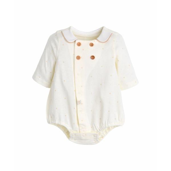 『セール実施中』※このアイテムは返品・交換対象外商品です。ZOZO問い合わせ番号:93185620ショップ:moimoln，モイモルンブランド:moimoln，モイモルン商品名:【バンブーコットン】ローガン7分袖ロンパースカテゴリ:ママ＆ベ...