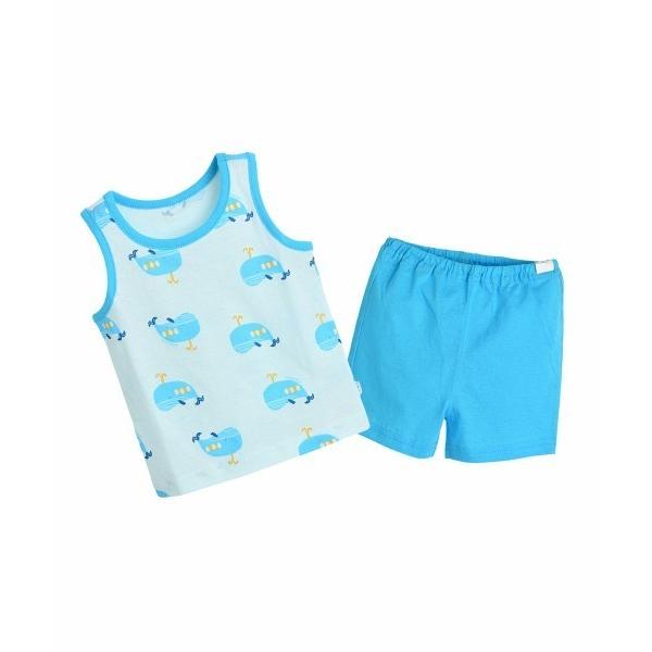 『セール実施中』ZOZO問い合わせ番号:93185696ショップ:moimoln，モイモルンブランド:moimoln，モイモルン商品名:【セットアップ】ビックホエールノースリーブトップス＆パンツカテゴリ:ルームウェア>ルームウェア/パ...