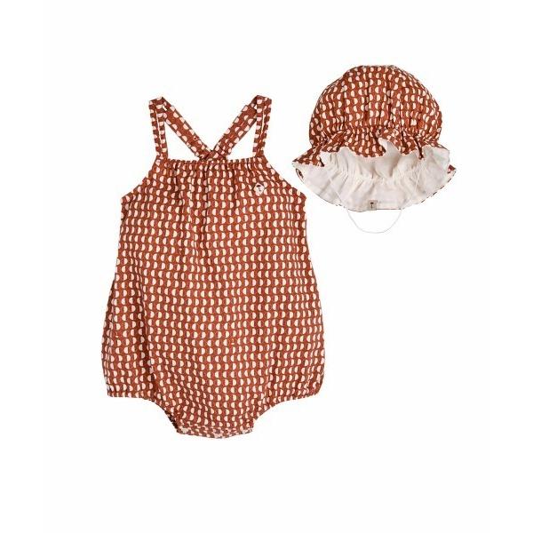 『セール実施中』※このアイテムは返品・交換対象外商品です。ZOZO問い合わせ番号:93185746ショップ:moimoln，モイモルンブランド:moimoln，モイモルン商品名:【2点セット】ロエルノースリーブカバーオール＆帽子カテゴリ:マ...