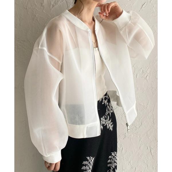 『セール実施中』ZOZO問い合わせ番号:93186833ショップ:wears，ウェアーズブランド:She's Closet，シーズクローゼット商品名:ノーカラー長袖ショート丈ジップアップダンボールシアーブルゾンカテゴリ:ジャケット/アウター...