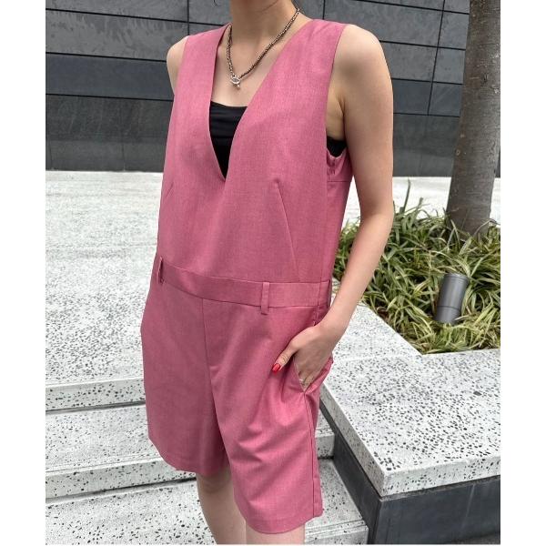 『セール実施中』ZOZO問い合わせ番号:93219183ショップ:AMERI VINTAGE，アメリビンテージブランド:Ameri，アメリ商品名:REFINE SHORT ALL IN ONEカテゴリ:オールインワン・サロペット>つな...