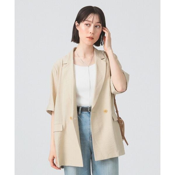 『タイムセール実施中』ZOZO問い合わせ番号:93284460ショップ:BEAMS WOMEN，ビームスウィメンブランド:Ray BEAMS，レイビームス商品名:ダブルブレスト ハーフスリーブ ジャケットカテゴリ:ジャケット/アウター&gt...