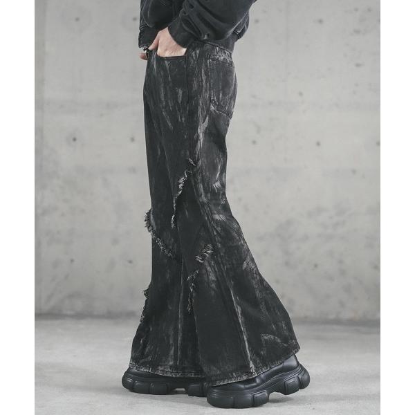 『セール実施中』ZOZO問い合わせ番号:93347722ショップ:Auntie Rosa，アンティローザブランド:Shoowtime，ショウタイム商品名:Fringe design flared denim pants / フリンジデザイン...