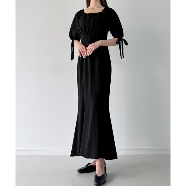 『タイムセール実施中』ZOZO問い合わせ番号:93347861ショップ:JUNOAH，ジュノアブランド:JUNOAH，ジュノア商品名:リボンパフスリーブマーメイドワンピースカテゴリ:ワンピース/ドレス>ワンピースブランド品番:fram...