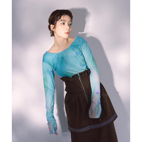 ZOZO問い合わせ番号:93349203ショップ:URBAN RESEARCH，アーバンリサーチブランド:THE GOODLAND MARKET，ザグッドランドマーケット商品名:cwtch　BACKOPEN l/S PRINT T-SHIR...