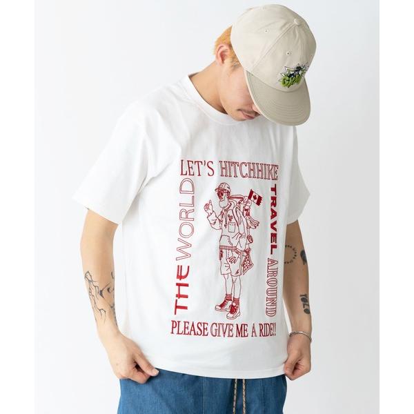 ZOZO問い合わせ番号:93379812ショップ:gym master，ジムマスターブランド:gym master，ジムマスター商品名:7.4oz HITCH HIKE刺繍Teeカテゴリ:トップス>Tシャツ/カットソーブランド品番:G...