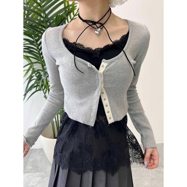 『セール実施中』ZOZO問い合わせ番号:93379951ショップ:WEGO，ウィゴーブランド:PHILLY，フィリー，WC，ダブル シー，WEGO，ウィゴー商品名:【PHILLY】ヘムレースキャミソールカテゴリ:トップス>キャミソール...