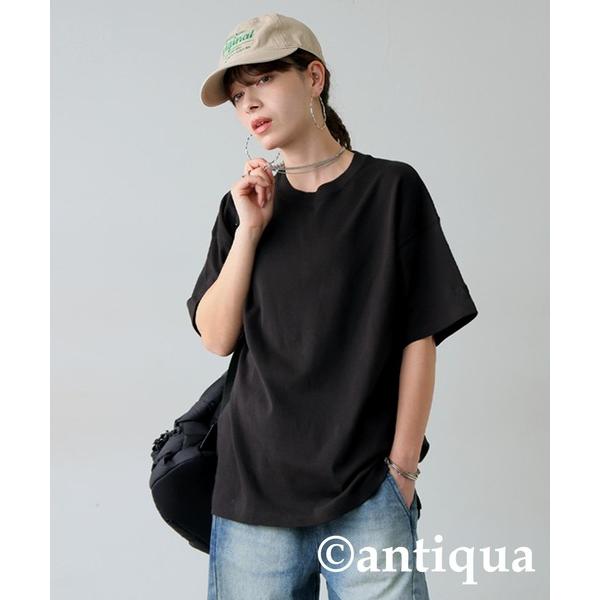 ZOZO問い合わせ番号:93380827ショップ:antiqua，アンティカブランド:antiqua，アンティカ商品名:刺繍ロゴ半袖Tシャツカテゴリ:トップス>Tシャツ/カットソーブランド品番:ONZ-0007素材:本体：綿100% ...