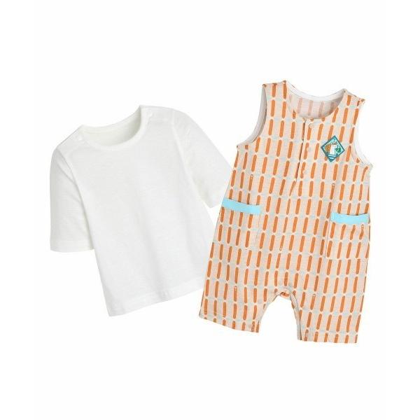 『セール実施中』※このアイテムは返品・交換対象外商品です。ZOZO問い合わせ番号:93381971ショップ:moimoln，モイモルンブランド:moimoln，モイモルン商品名:【2点セット】ワンポイントカバーオールカテゴリ:ママ＆ベビー&...