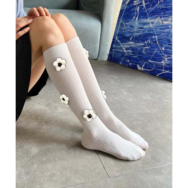 『セール実施中』※このアイテムは返品・交換対象外商品です。ZOZO問い合わせ番号:93382398ショップ:aimoha，アイモハブランド:mosox，モソックス商品名:[2025 MOSOX NEW COLLECTION]3Dフラワーハイ...