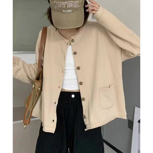 『セール実施中』ZOZO問い合わせ番号:93387873ショップ:aimoha，アイモハブランド:aimoha，アイモハ商品名:クルーネックボタンカーディガンカテゴリ:ジャケット/アウター>ノーカラージャケットブランド品番:xai37...